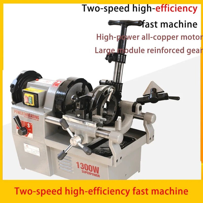 Electric threading machine gas fire pipe opening machine 2 inch 2.5 ...