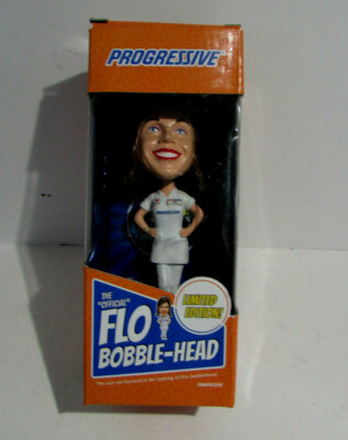 Vintage FLO Progressive Lady Bobblehead NIB Speaks! Working! Limited ...