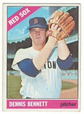 1966 TOPPS # 491 DENNIS BENNETT BOSTON RED SOX BASEBALL CARD - LOOK ...
