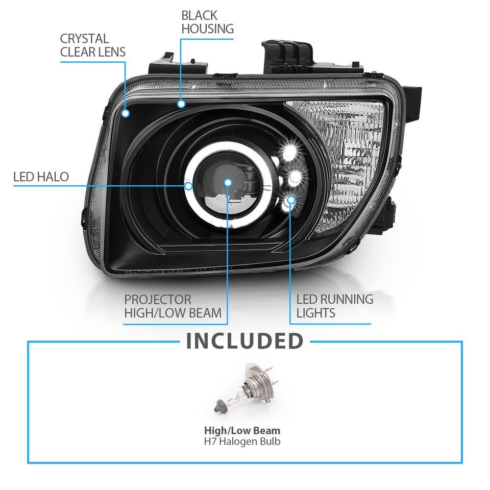 [LED Halo]For 2003 2004 2005 2006 2007 2008 Honda Element Projector ...