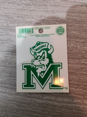 Vintage Marshall Thundering Herd Cling Sticker Window Car NCAA 3.5" x 3 ...