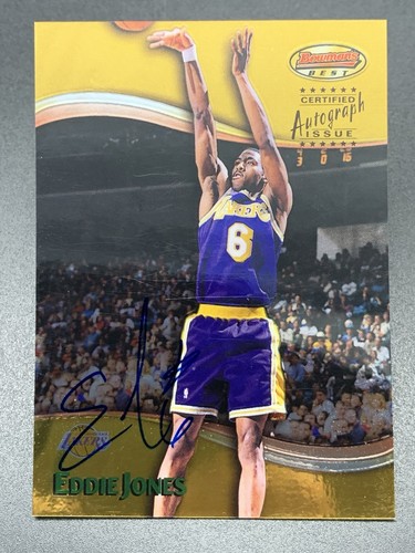 1998-99 Bowman’s Best Certified Autograph #A3 Eddie Jones Los Angeles ...