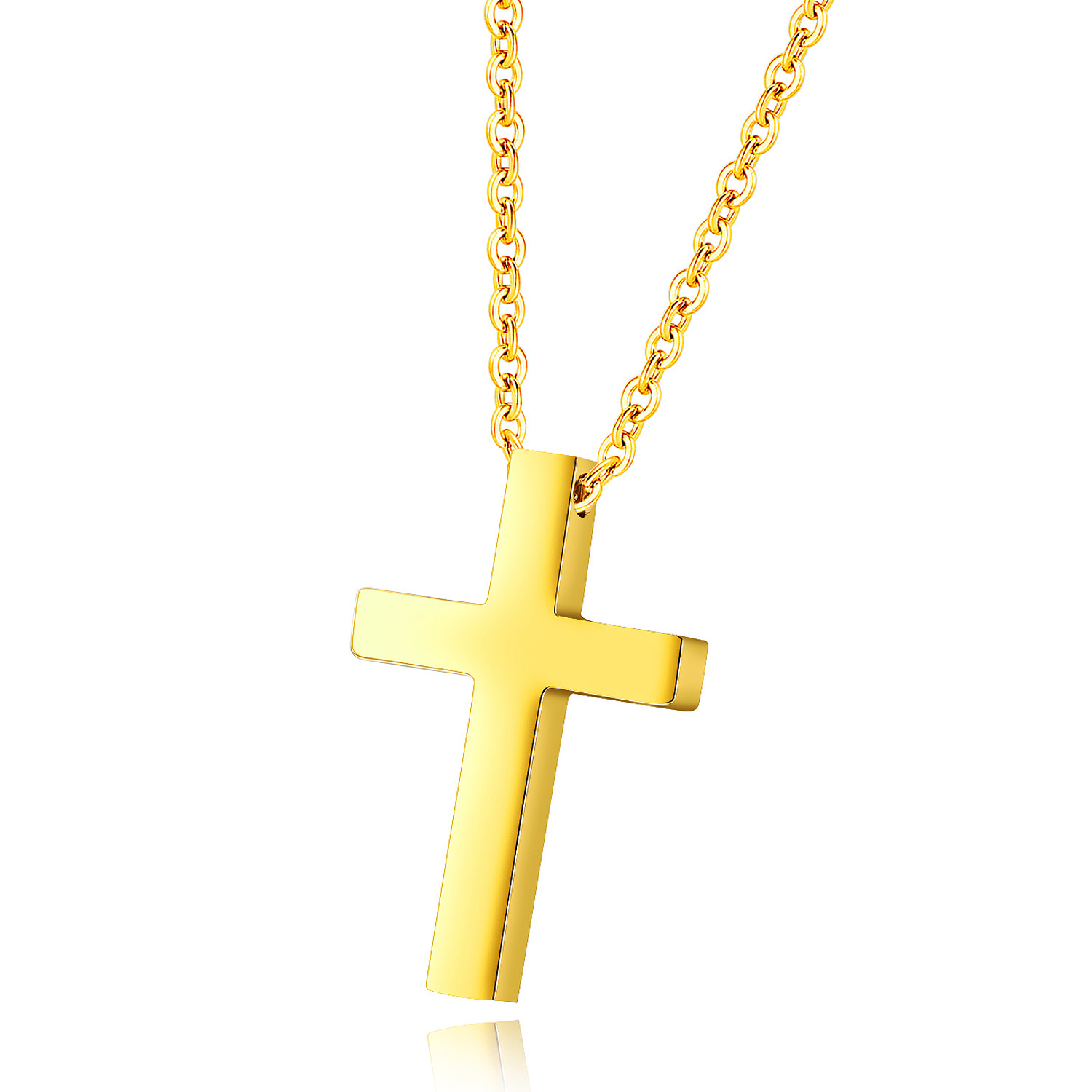 Small Children Boy Girl Silver Stainless Steel Cross Pendant Necklace ...