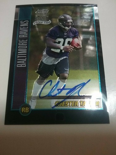 Chester Taylor 2002 Bowman Chrome Certified Autograph Issue Rookie RC ...