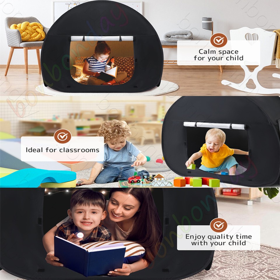 Sensory Tent Calm Corner Pop-up Sensory Den Blackout Tent for Autism ...
