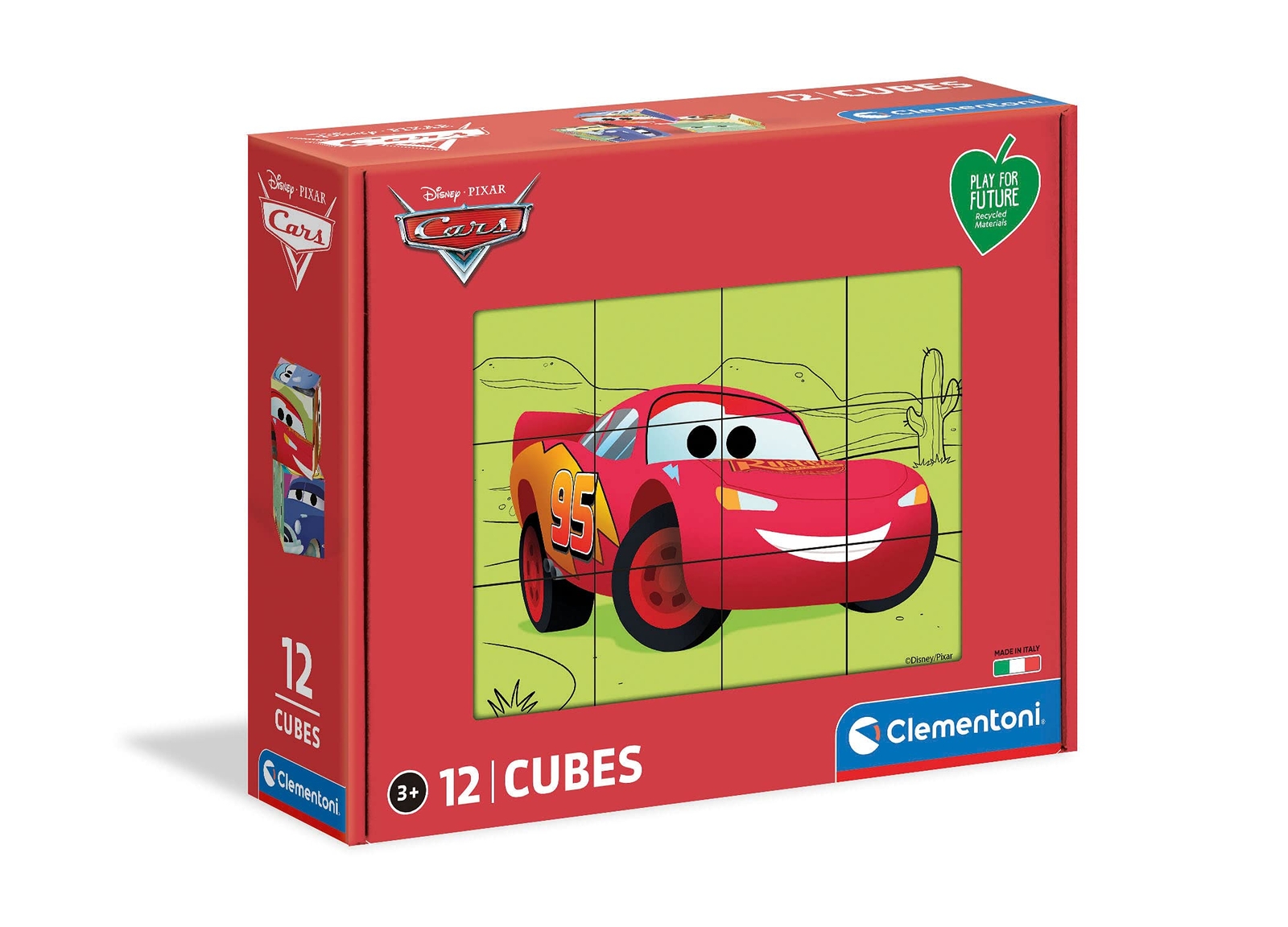 Clementoni 45011 Cars Cubes Play for Future-Disney Pixar Cars-12 Pieces ...