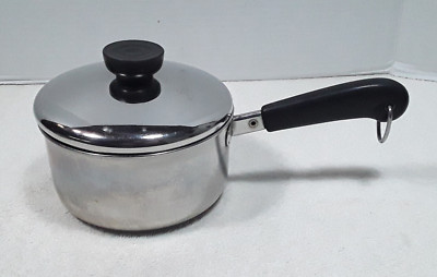 Revere Ware 1 Qt Tri Ply Sauce Pan Pot & Lid Disc Bottom Stainless ...