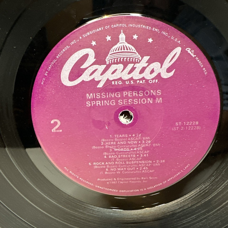 Missing Persons Spring Session M (1982) LP Vinyl Record Columbia House ...