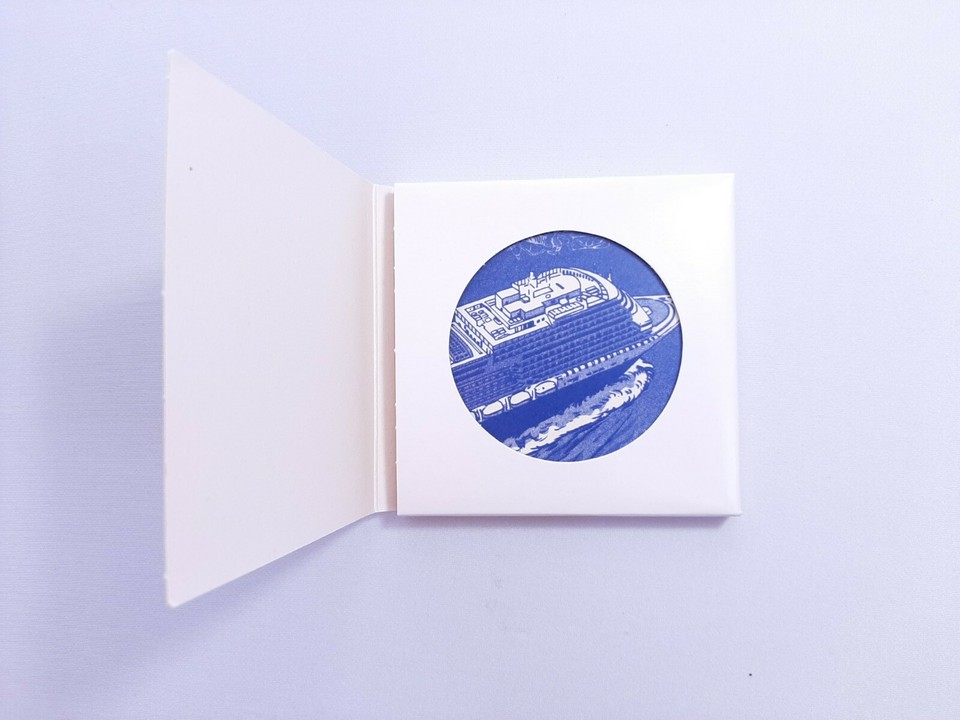 Holland America Line Delft Blue Cork Coaster Tile, New w/Certificate | eBay