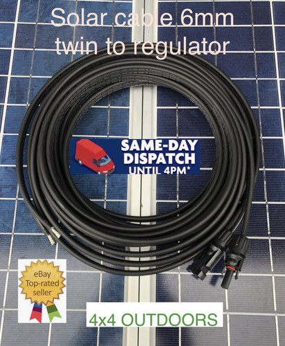 10 METERS 6MM TWIN DC SOLAR CABLE SOLAR PLUGS , FROM SOLAR PANEL TO ...