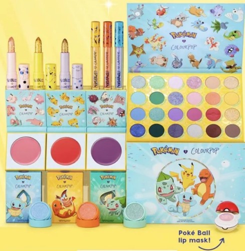 Colourpop X Pokémon Full Collection Eyes Lips Face ️💚💙🩷🩵💛14pc | eBay