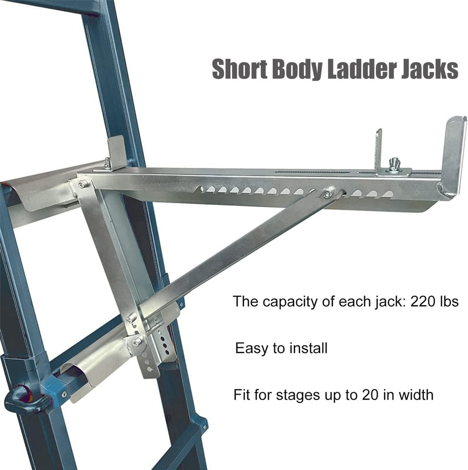Ladder Jacks Scaffold Bracket - Two-Rung Short Body Extension Ladder ...