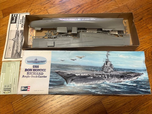 Revell USS Bon Homme Richard angle-Deck Carrier old model kit H-442 | eBay