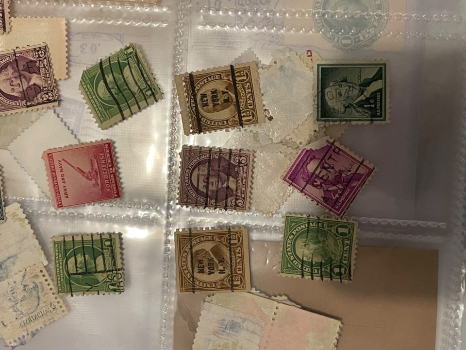 50-80 Year Old US Mint Vintage Stamp Collection in Envelopes Buy 3 get ...