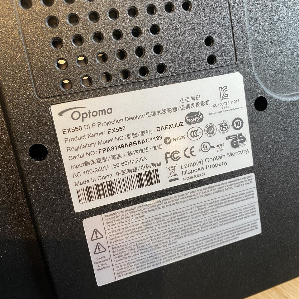 Optoma EX550 DLP Projection Display With Remote DAEXUUZ | eBay UK
