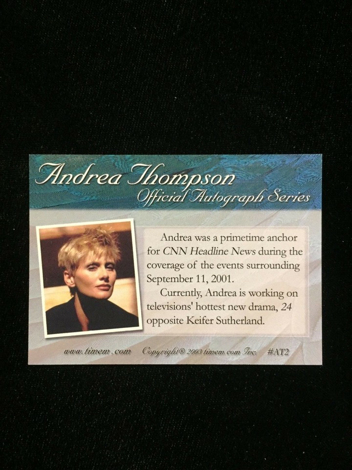 Andrea Thompson Signed AUTOGRAPHED Trading Card 24 CNN Babylon 5 NYPD ...