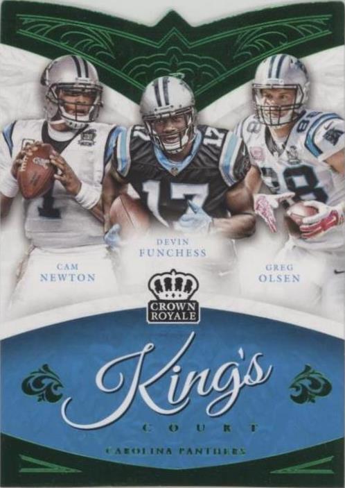 2015 Panini Crown Royale - King's Court Die-Cuts Cam Newton, Greg Olsen ...