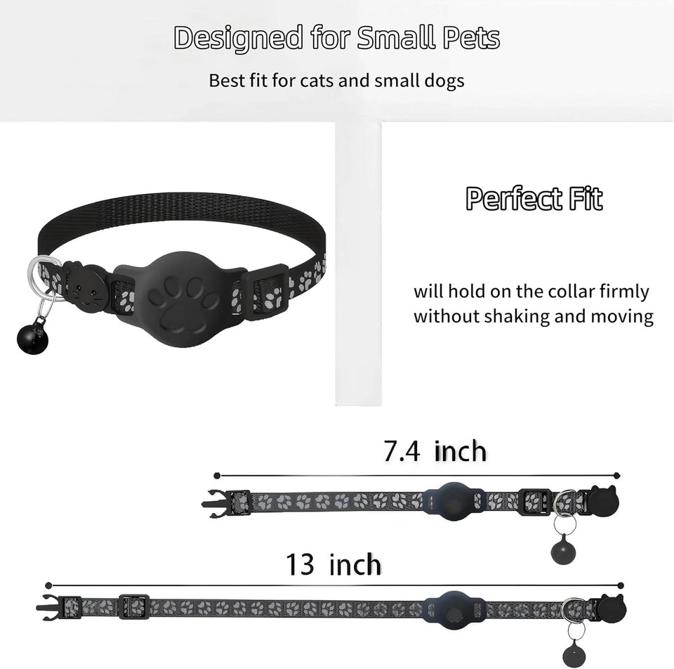 Pet Tracker,GPS Collar for Cats (Android Only) Smart tag,Waterproof ...