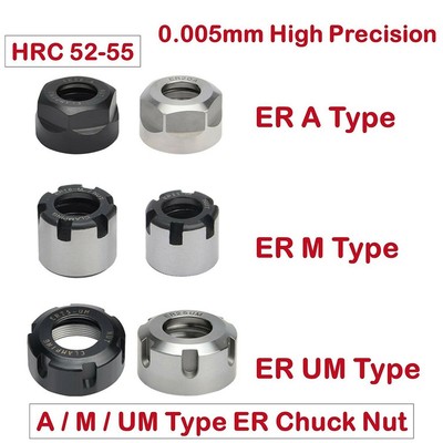 ER Nut Clamping Nut ER11 ER16 ER20 ER25 ER32 ER40 52-55 Milling Cutter ...