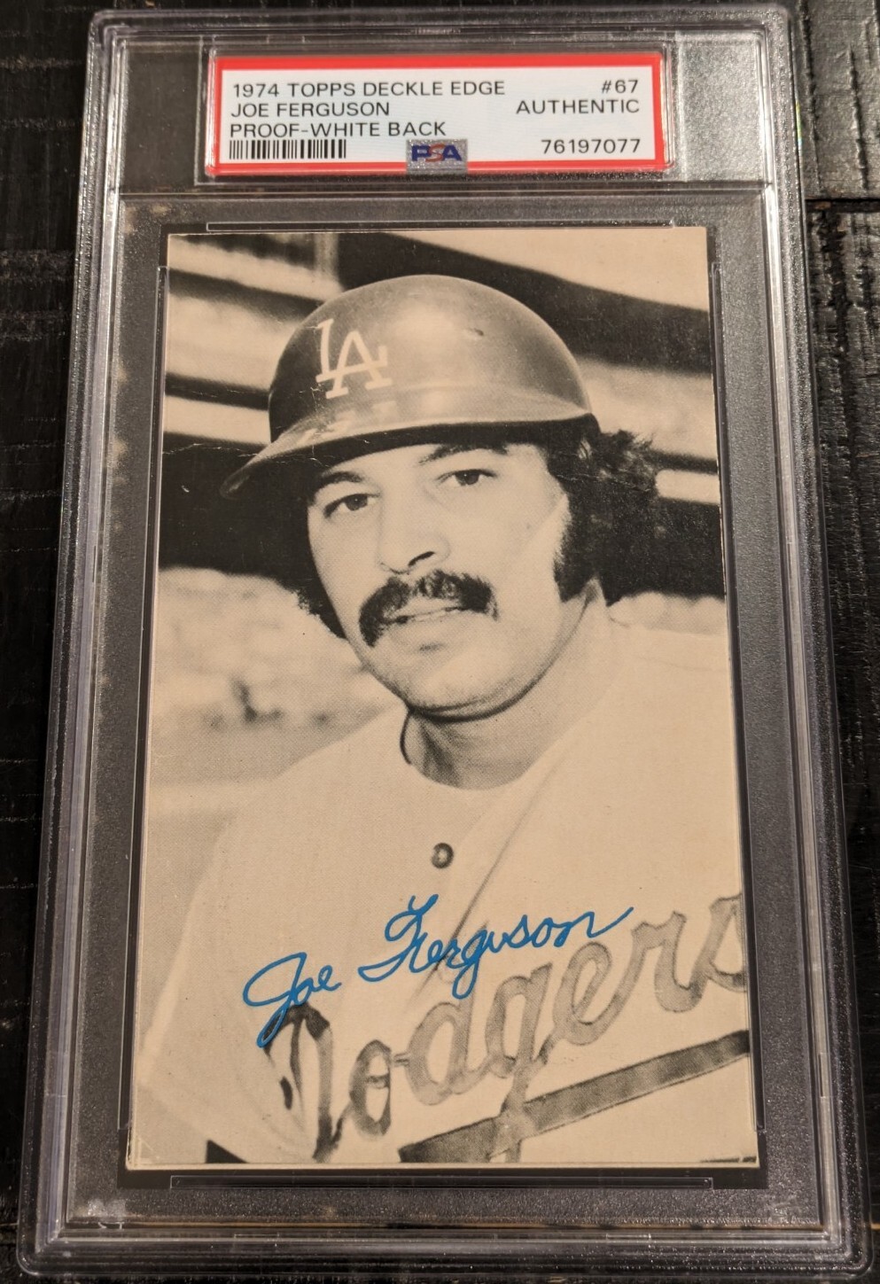 1974 Topps Deckle Edge Joe Ferguson PROOF WHITE BACK PSA AUTHENTIC #67 ...