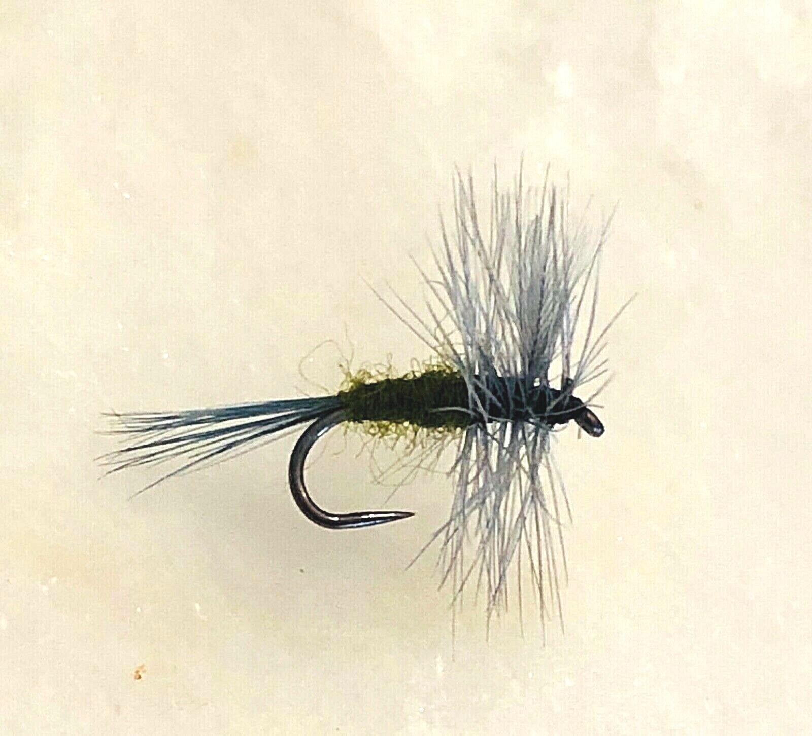 B.W.O THE BLUE WINGED OLIVE DRY BARBLESS FLY FISHING FLIES - 12 X SIZE ...