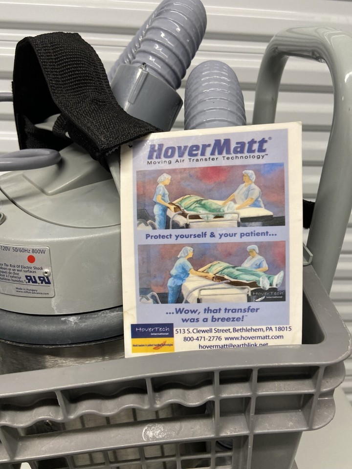 HoverTech HoverMatt AIR200G Air Patient Transfer System Pump with Cart ...