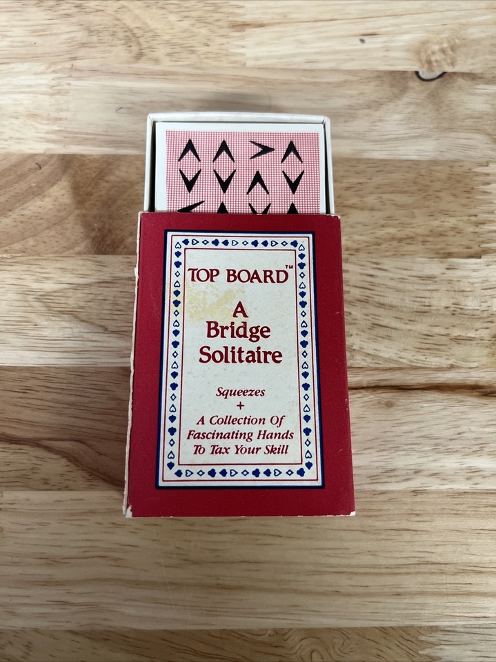 Vintage 1983 Top Board ‘A Bridge Solitaire’ Squeezes Playing Cards Deck ...
