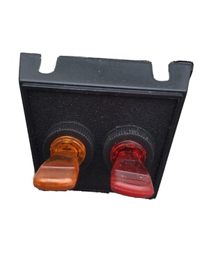 12v 20A Amber Red Illuminated On Off Rocker Switch with Panel Classic ...