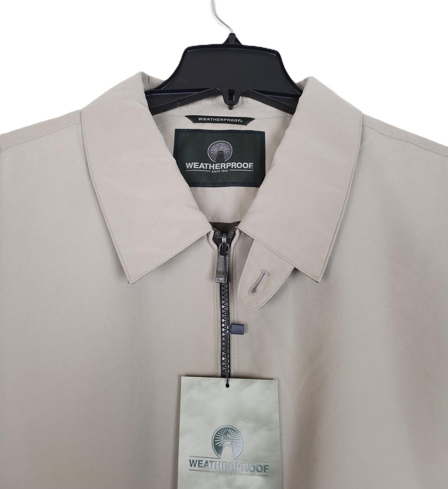 Weatherproof Men's Lightweight Microfiber Golf Jacket Stone Tan XXL NWT ...