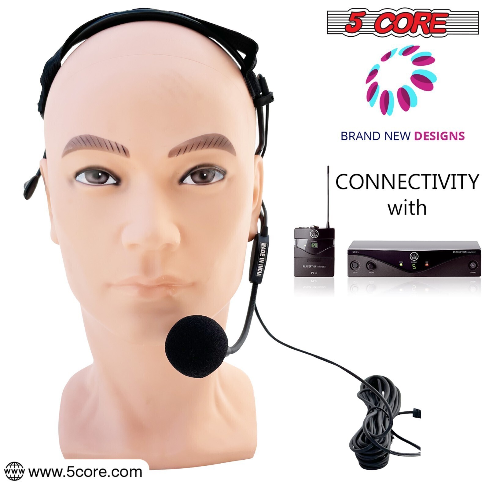 Head Mounted Microphone Teacher Guide Lecture 3.5mm Wired Condenser ...