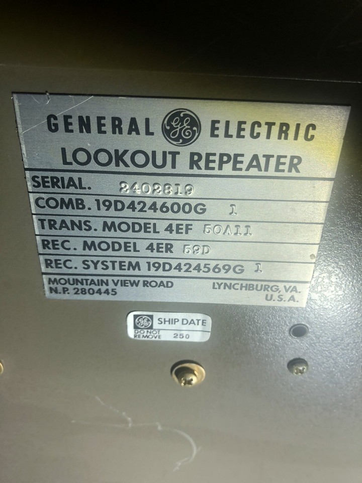 Vintage GE Mastr II Lookout Repeater Trans Model 50A11 New Condition | eBay