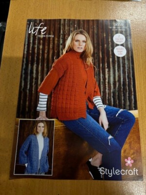 Stylecraft Double Knitting Pattern 9655 (2 Easy Knit Designs) Jacket ...