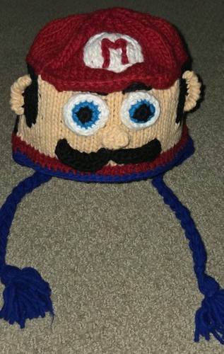 Super Mario Kart nintendo kids/toddler Wool Knitted Hat. 100% Wool ...