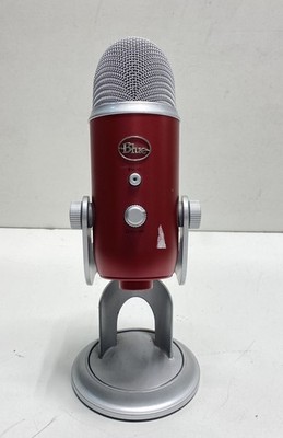 Blue Yeti Red Silver USB Condenser Mic Volume Mute | eBay