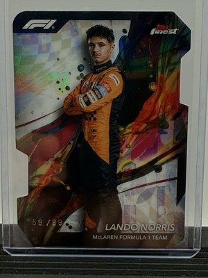 2024 Topps Finest Formula 1 F1 #7 Lando Norris Common Die-Cut Refractor ...