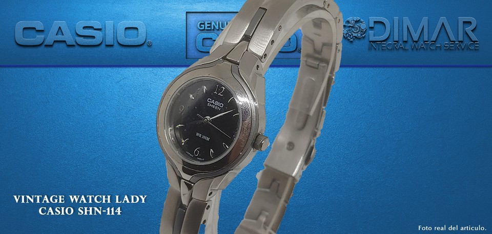 Vintage Casio Lady Shn-114 Wr.50M Qw.705 Mov. Japan Case In China Year ...