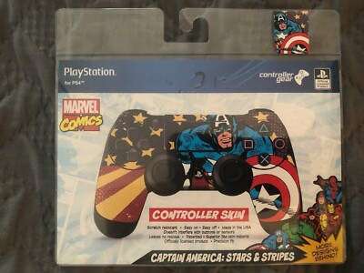 Marvel Comics Playstation PS4 Dualshock 4 Controller Skin Captain ...