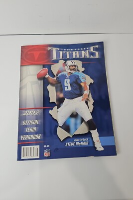 2002 NFL Tennessee Titans Football Official Yearbook Steve McNair Cover ...