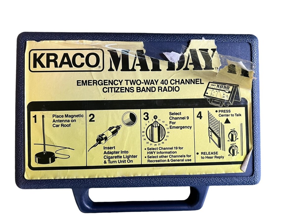 Vintage KRACO MAYDAY II Emergency Two Way 40 Channel CB Radio With Box ...