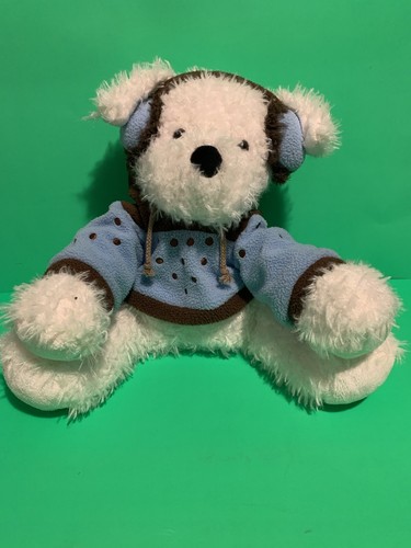 Hugfun Int’l Inc. White Dog Plush Stuffed Animal With Earmuffs and ...