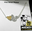 Disney MICKEY THE TRUE ORIGINAL Crystal ICON Gold HEART Mickey NECKLACE ...