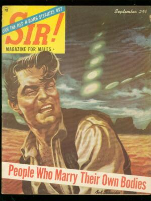 SIR! MAGAZINE SEPT 1954-WILD UFO COVER-KING FAROUK VG/FN | eBay