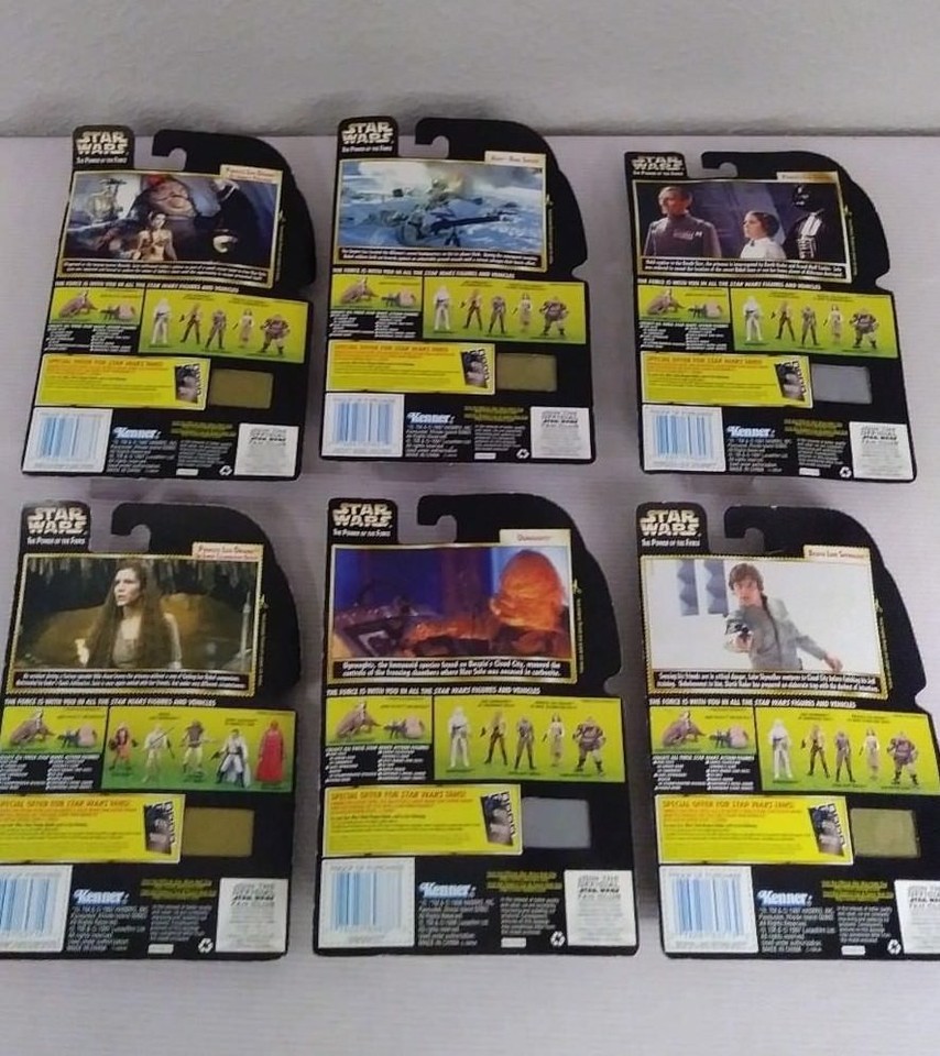 Star Wars Power Force Freeze Frame Collection Han Leia Luke Lando Hoth ...