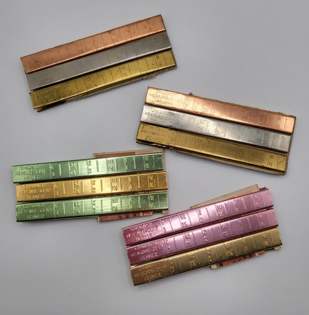 Lot of (12) Clips Vtg Chadwick Miller Anodized Aluminum Measure Clip ...