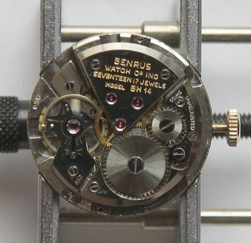 Benrus Analog Manual Men Beautiful 14Gold Solid 17 Jewels Hand-Wound ...