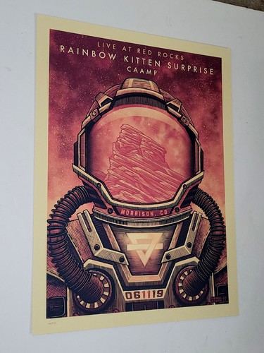 Rainbow Kitten Surprise & Caamp Poster RED ROCKS 2019 #/550 OFFICIAL ...