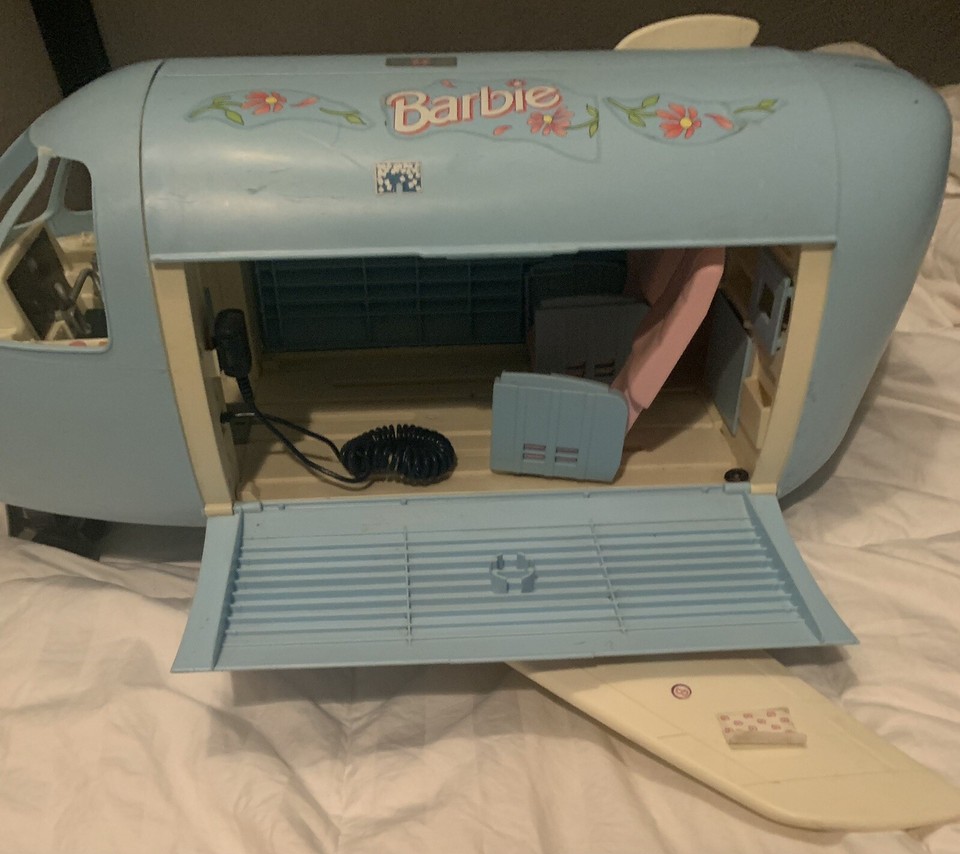 Vintage 1999 Mattel Barbie Jumbo Jet Doll Airplane Toy Blue | eBay