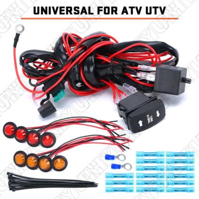 LED Turn Signal Light & Switch Relay Prewired Harness Kit For UTV/ ATV ...