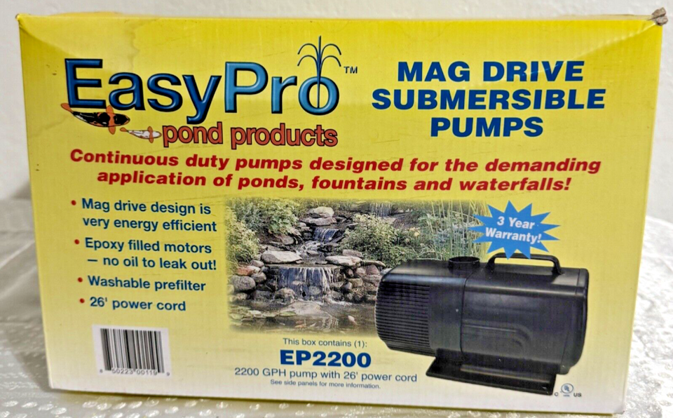 EasyPro EP2200 Submersible Magnetic Drive Pond Pump 2200 GPH | eBay