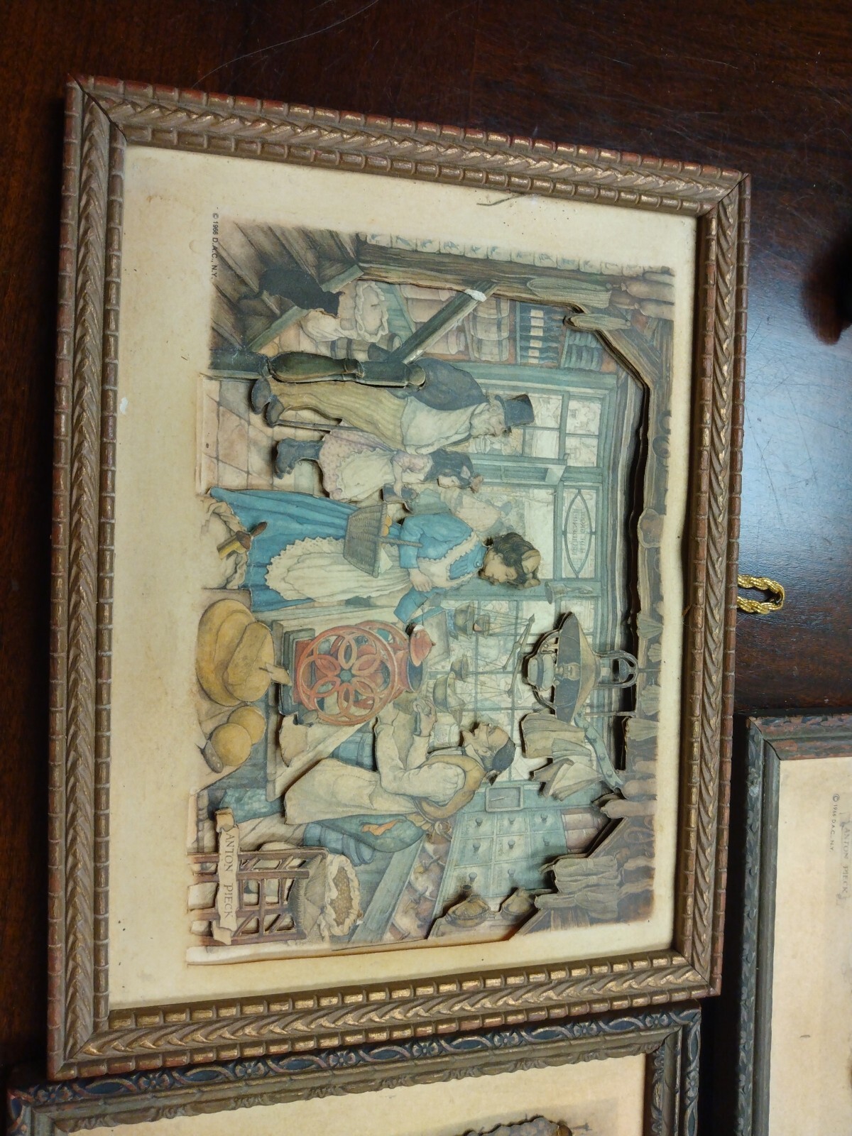 Vintage Anton Pieck 3D Framed Shadow Box Paper Scene 1966 LOT OF 3 | eBay